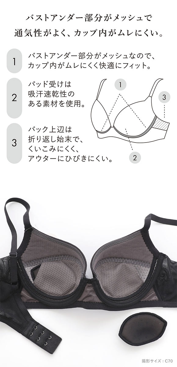 ワコール ナチュラルメイクブラ エアリーメッシュタイプ ブラジャー